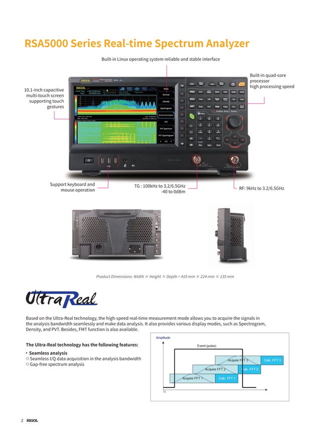 RIGOL Real-time spectrum analyzer RSA5000 Series | PDF