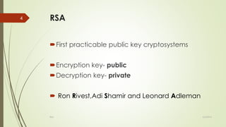 RSA algorithm | PPTX
