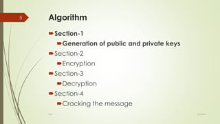RSA algorithm | PPTX