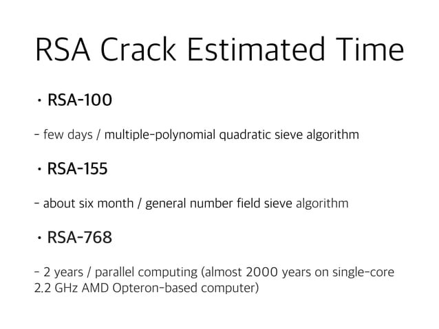 Rsa Algorithm Ppt Free Download