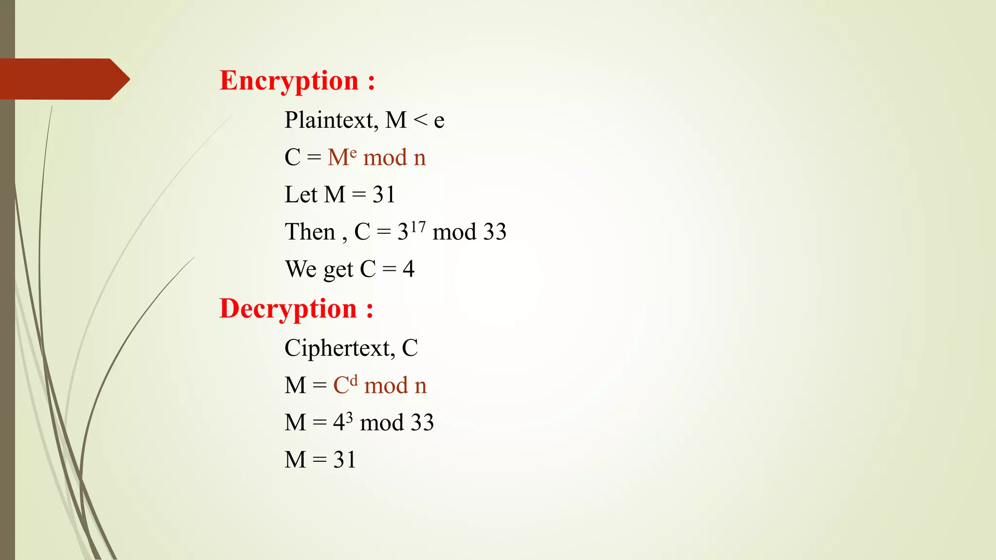 RSA Algorithm | PPTX