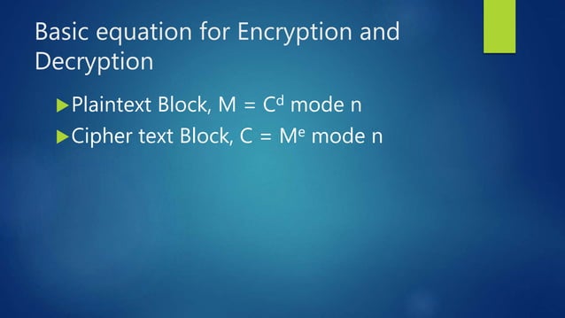 Rsa algorithm | PPT | Free Download