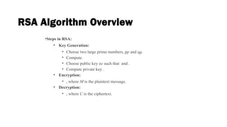 RSA Algorithm and its implementation in C++.pptx