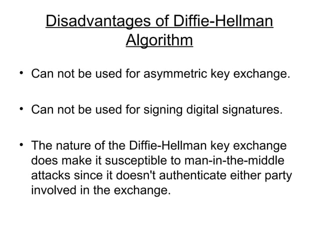 Rsa And Diffie Hellman Algorithms