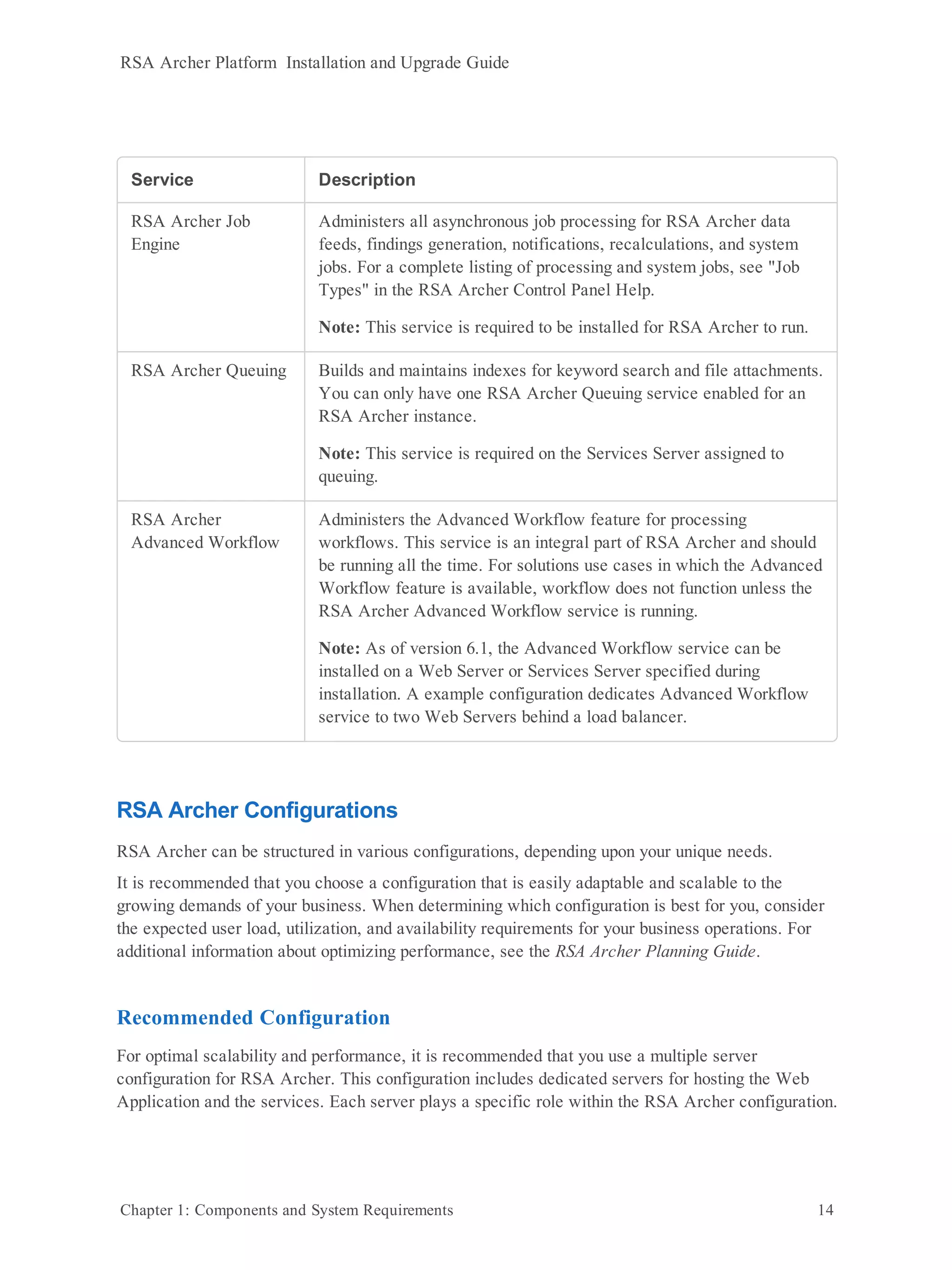Rsa archer 6.9 platform installation and upgrade guide (3) | PDF