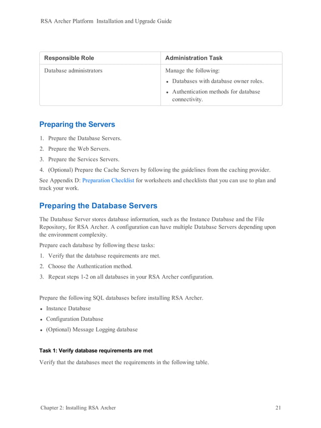 Rsa archer 6.9 platform installation and upgrade guide (3) | PDF