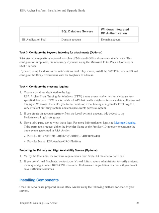 Rsa archer 6.9 platform installation and upgrade guide (3) | PDF
