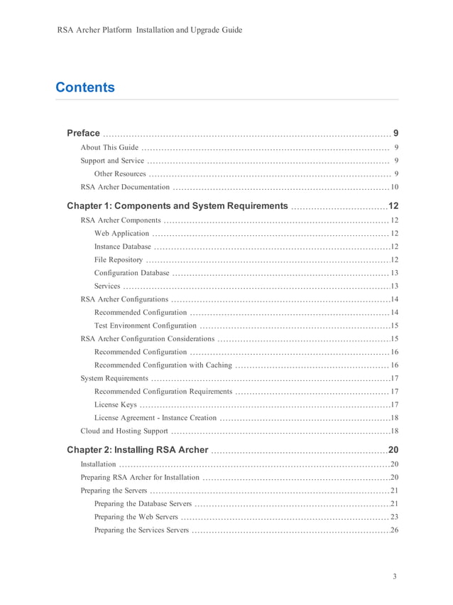 Rsa archer 6.9 platform installation and upgrade guide (3) | PDF