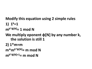 RSA - ALGORITHM by Muthugomathy and Meenakshi Shetti of GIT COLLEGE | PPTX