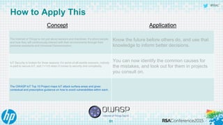 RSA2015: Securing the Internet of Things | PPT