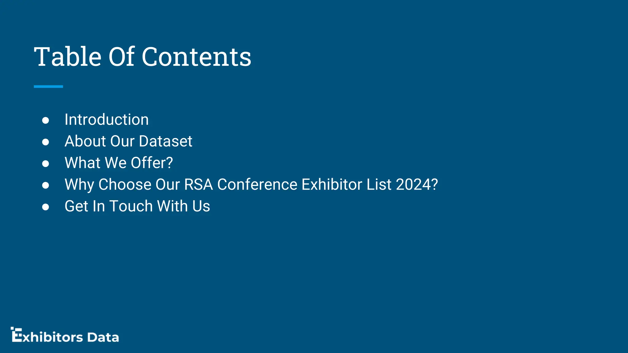 RSA Conference Exhibitor List - Exhibitors Data | PPTX