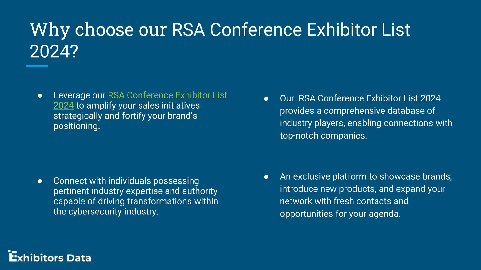 RSA Conference Exhibitor List - Exhibitors Data | PPTX