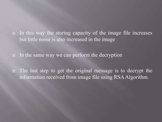 Rsa cryptography &steganography | PPTX