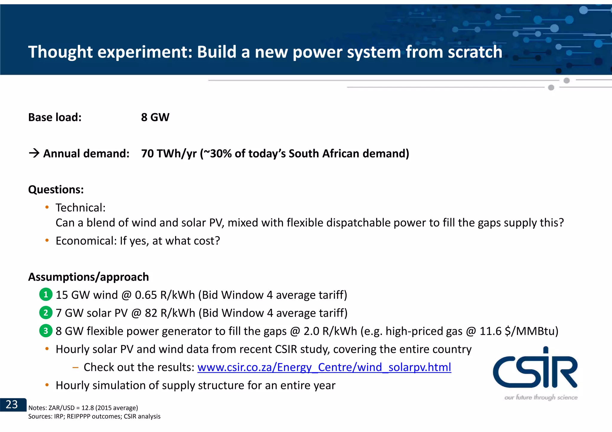 A renewables-based South African energy system? | PPT