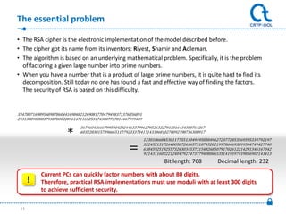 Functionality of the RSA Cipher | PPTX