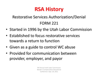 Rsa forms revisited felix1 | PPTX | Physical Therapy | Wellness