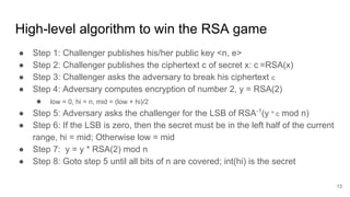 RSA Game using an Oracle | PDF