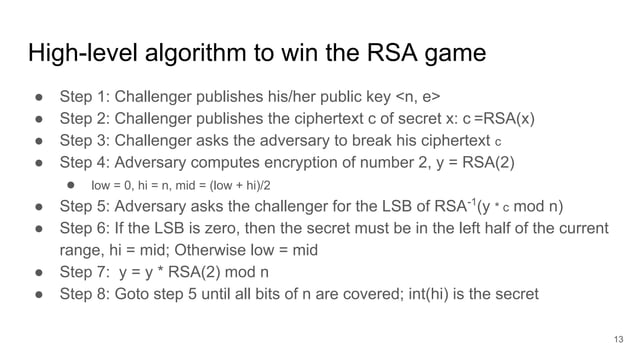 RSA Game using an Oracle | PDF