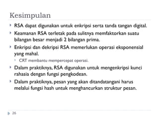 Algoritma RSA - Bahasa indonesia. ....... | PPT