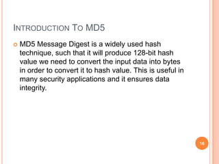 RSA & MD5 algorithm | PPTX