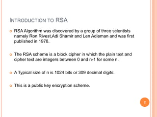 RSA & MD5 algorithm | PPTX