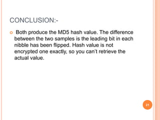 RSA & MD5 algorithm | PPTX