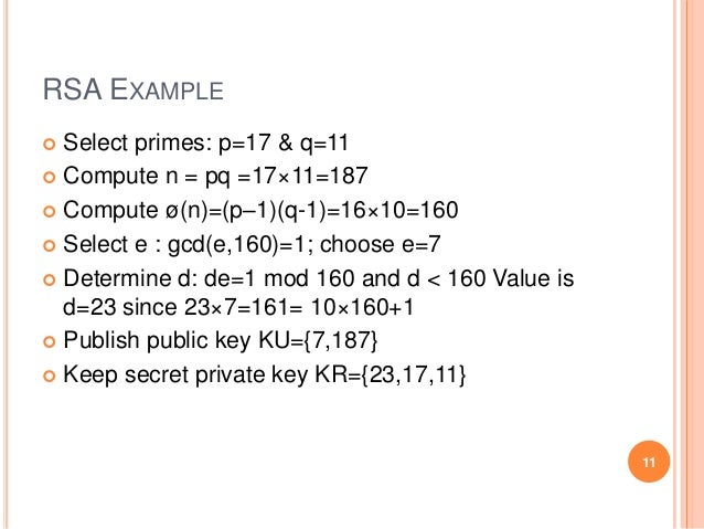Rsa Key Generation Algorithm Example