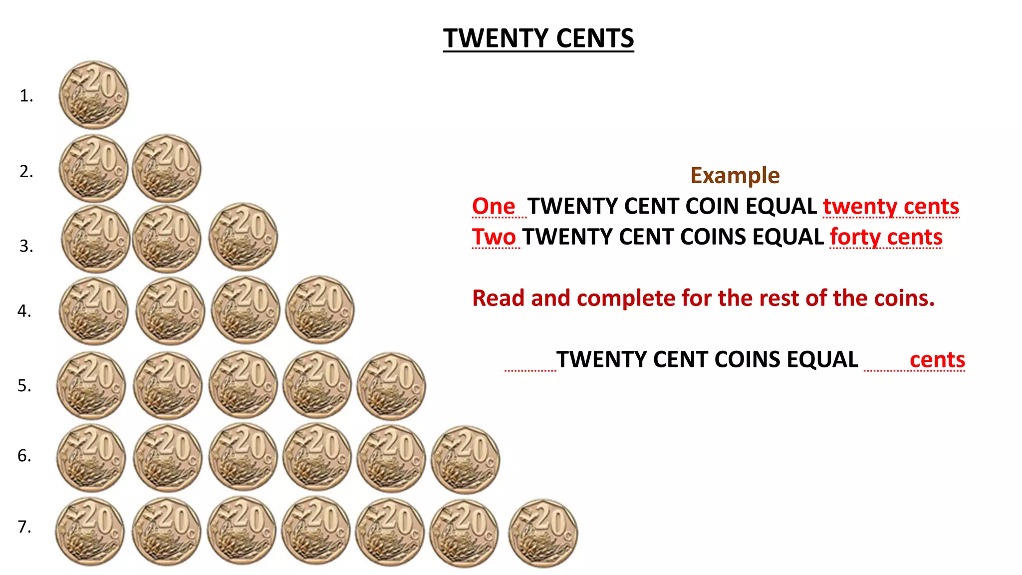 South African Coins -Grade 1 - 3 CAPS | PPTX