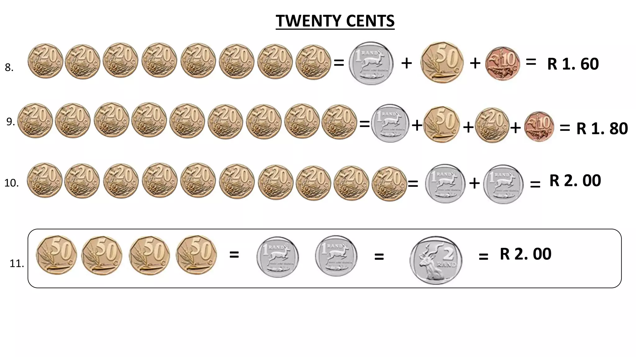 South African Coins -Grade 1 - 3 CAPS | PPTX