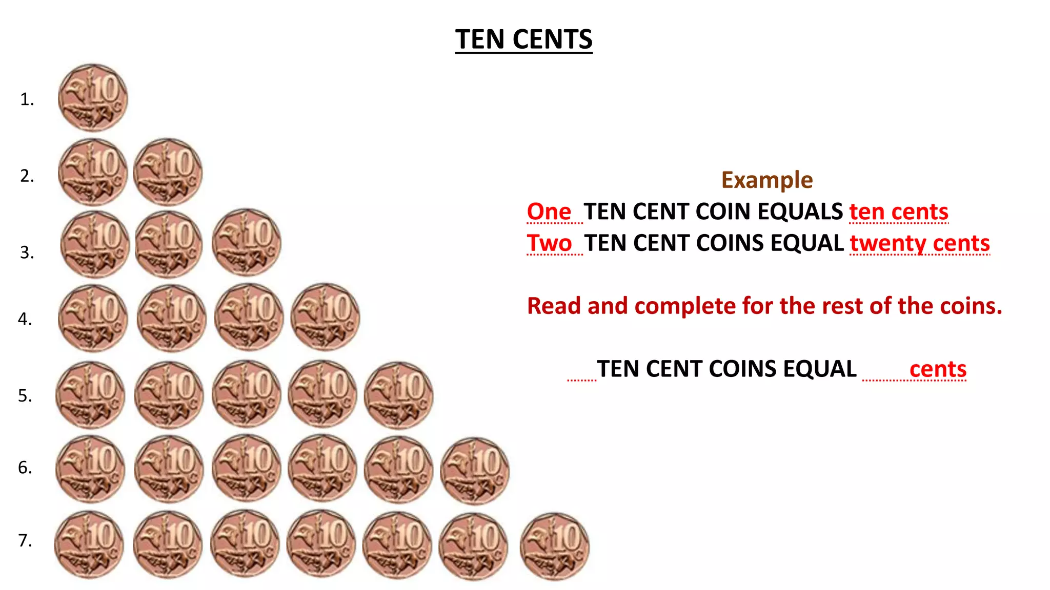 South African Coins -Grade 1 - 3 CAPS | PPTX