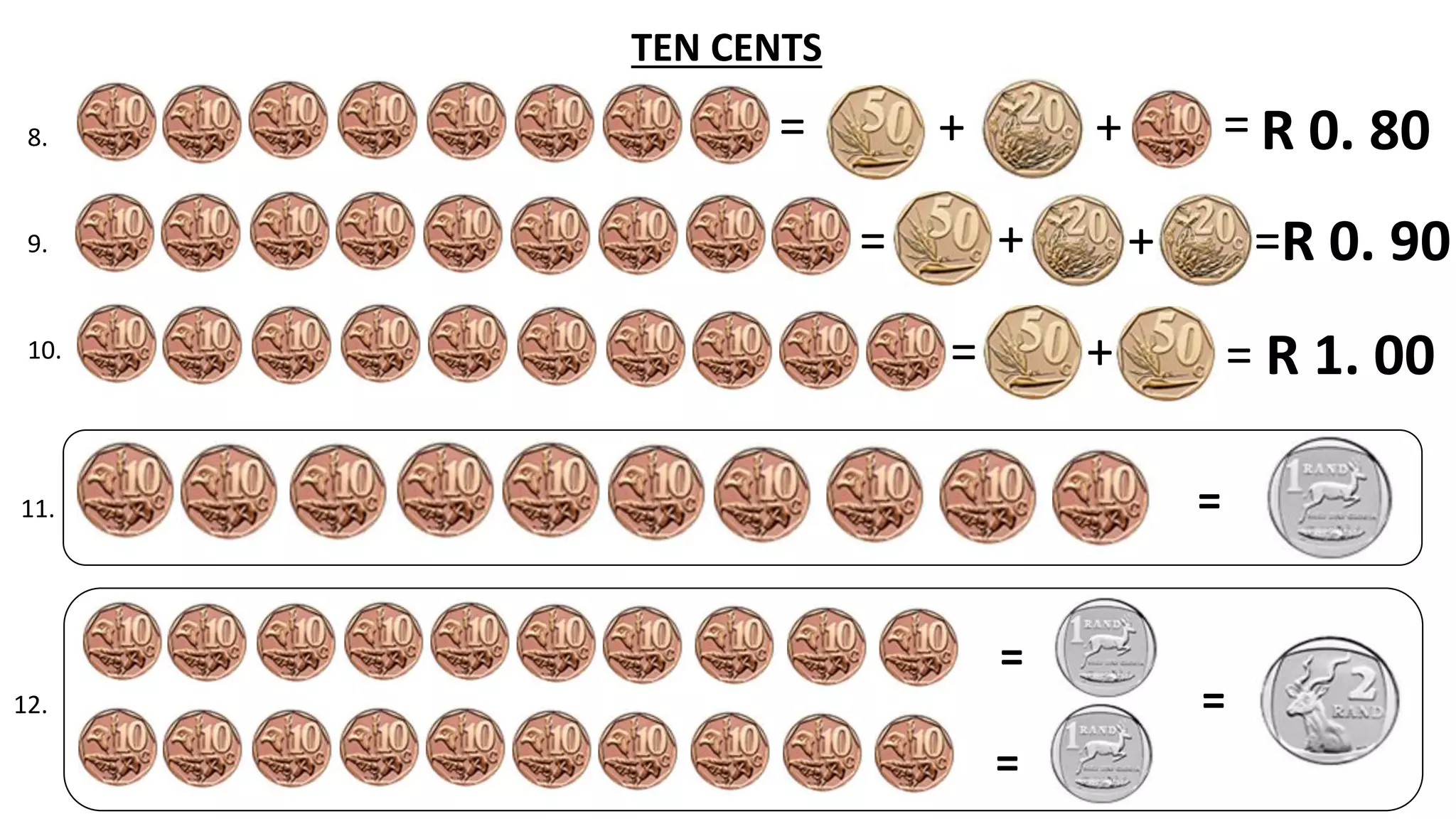 South African Coins -Grade 1 - 3 CAPS | PPTX