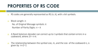 Reed Soloman and convolution codes | PPTX