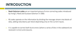 Reed Soloman and convolution codes | PPT