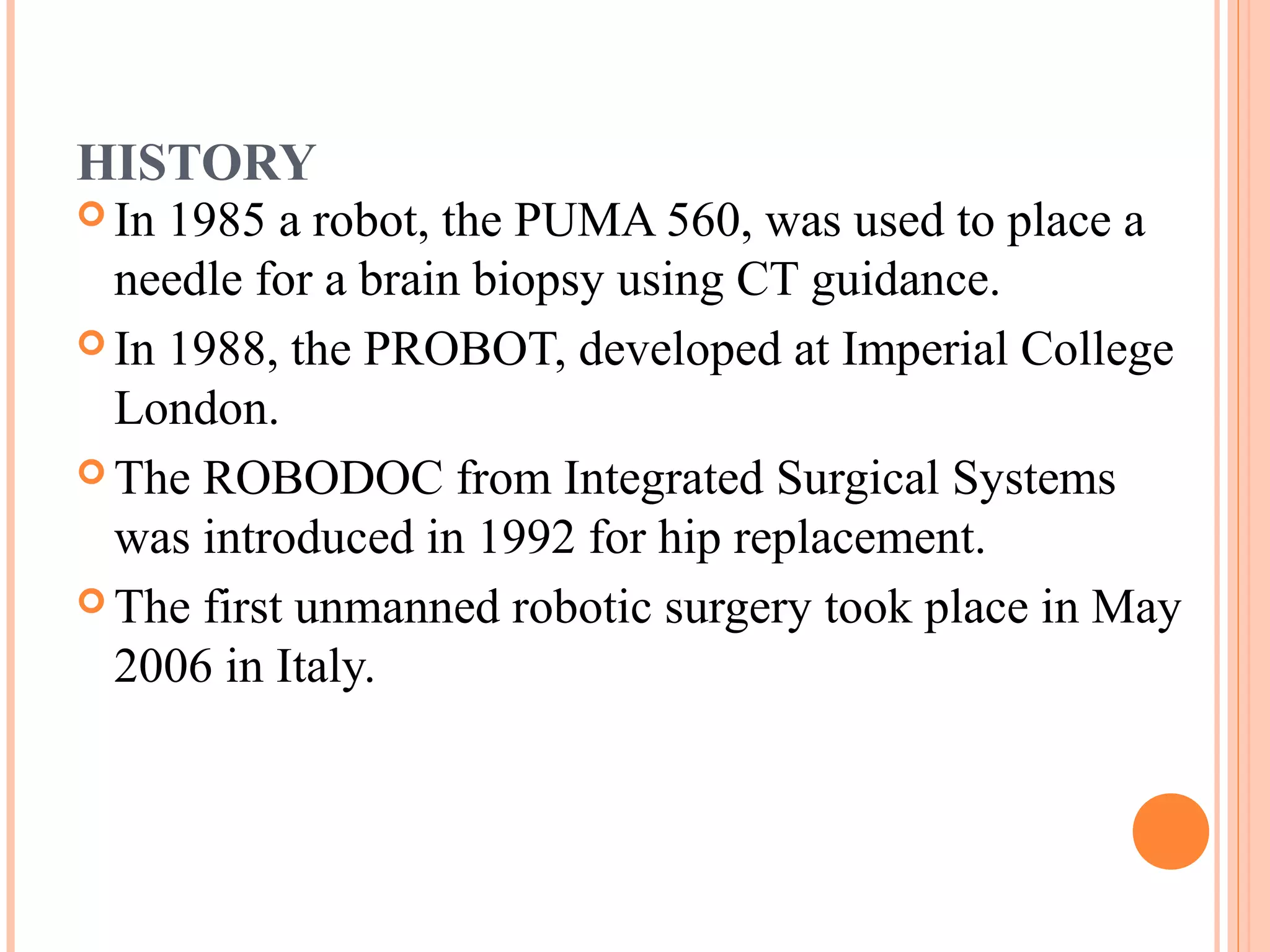 Robotic Surgery PPT | PPT