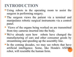 Robotic Surgery PPT | PPT