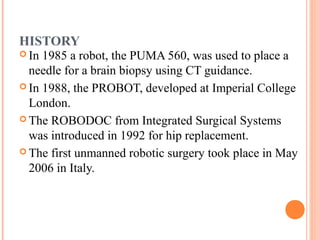 Robotic Surgery PPT | PPT