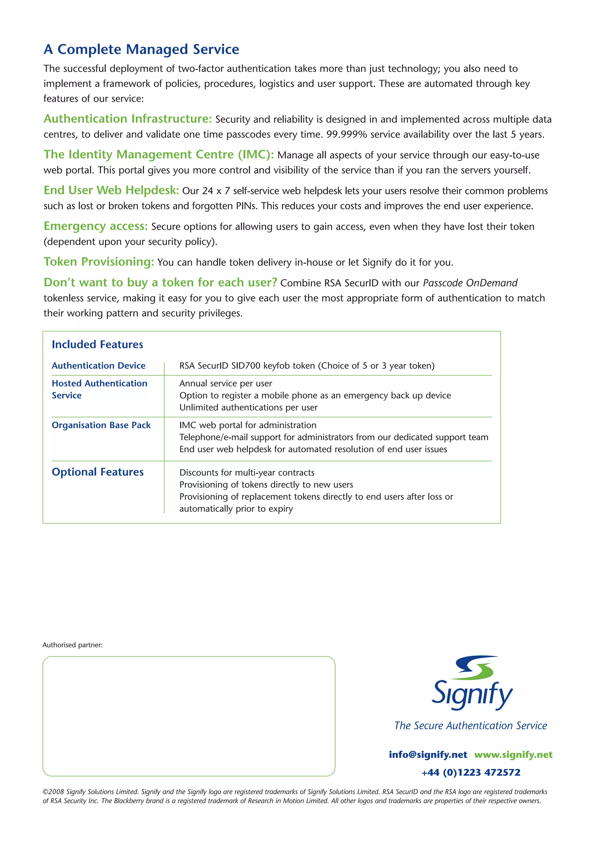 Rsa Secur Id From Signify | PDF