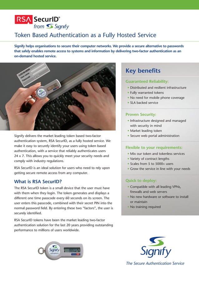 Rsa Secur Id From Signify | PDF