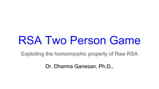 RSA Two Person Game | PPT