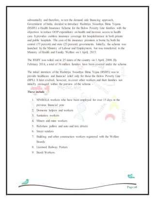 Rashtriya swasthya bima yojna- RSBY | DOCX