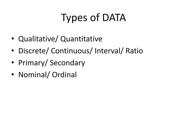 Types of data and graphical representation | PPTX | Science