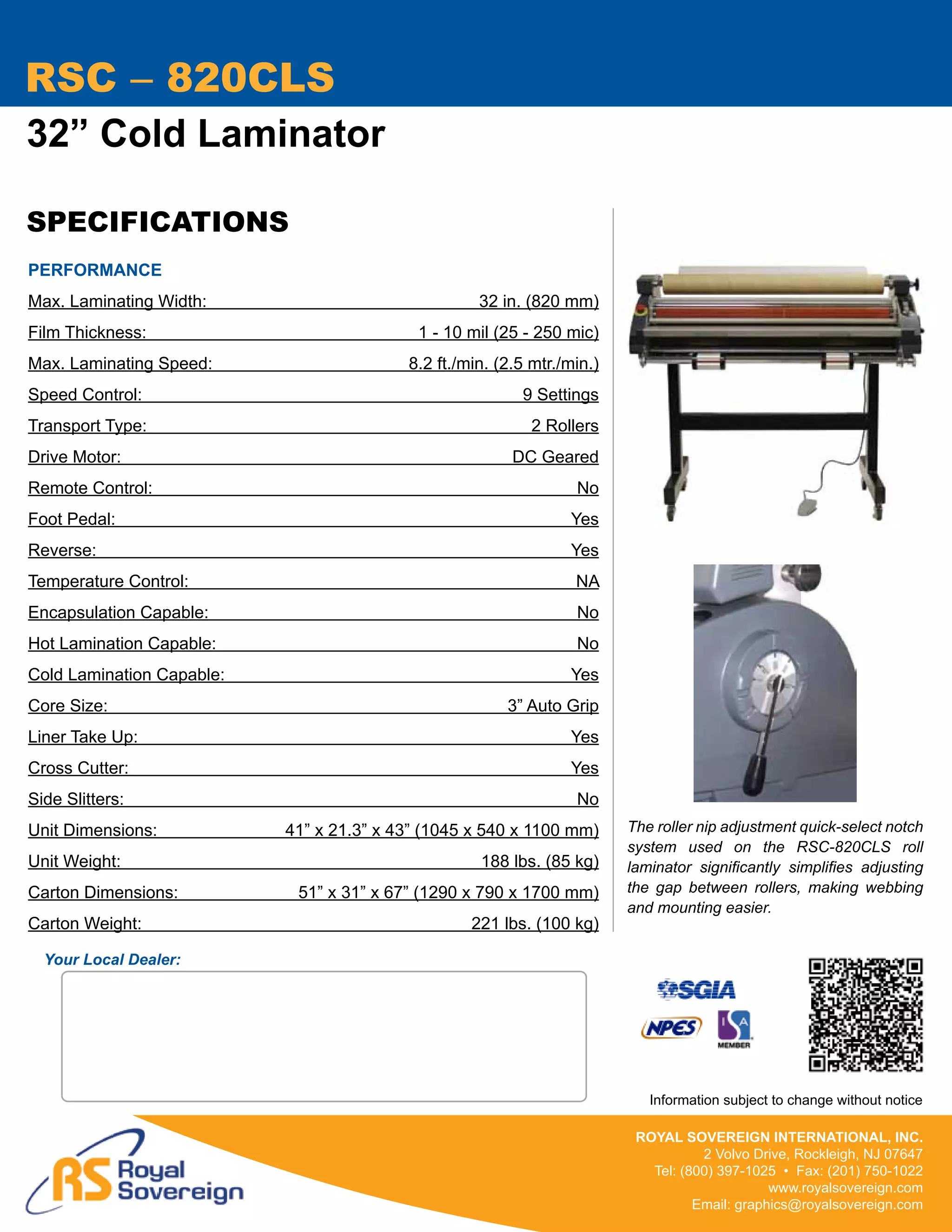 Rsc 820 cls-small | PDF