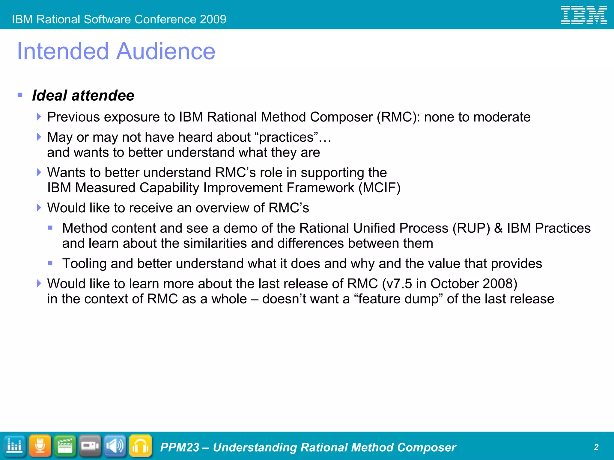 Rsc 2009 Understanding Ibm Rational Method Composer | PPT