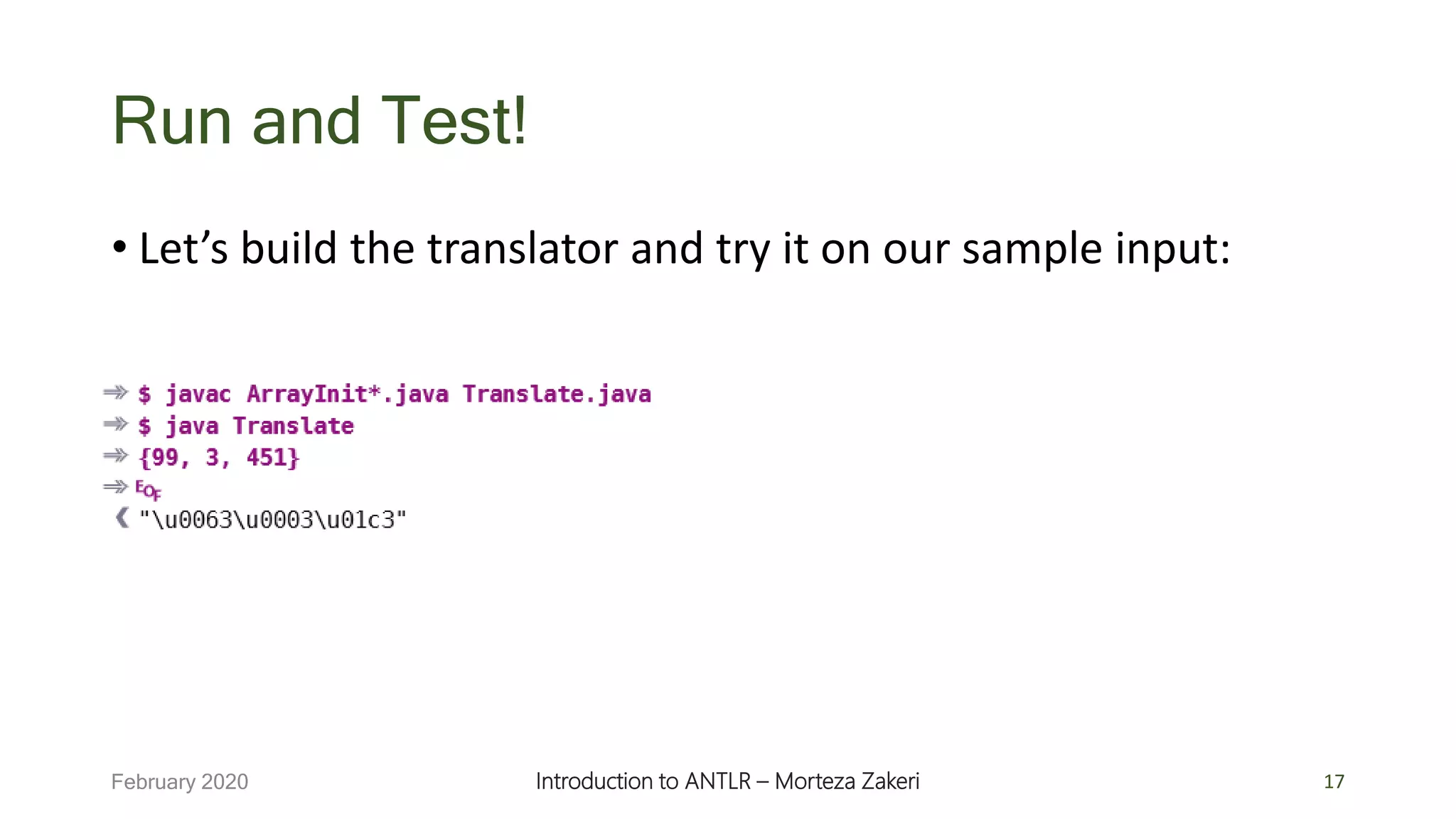Antlr part2 getting_started_in_java | PPTX