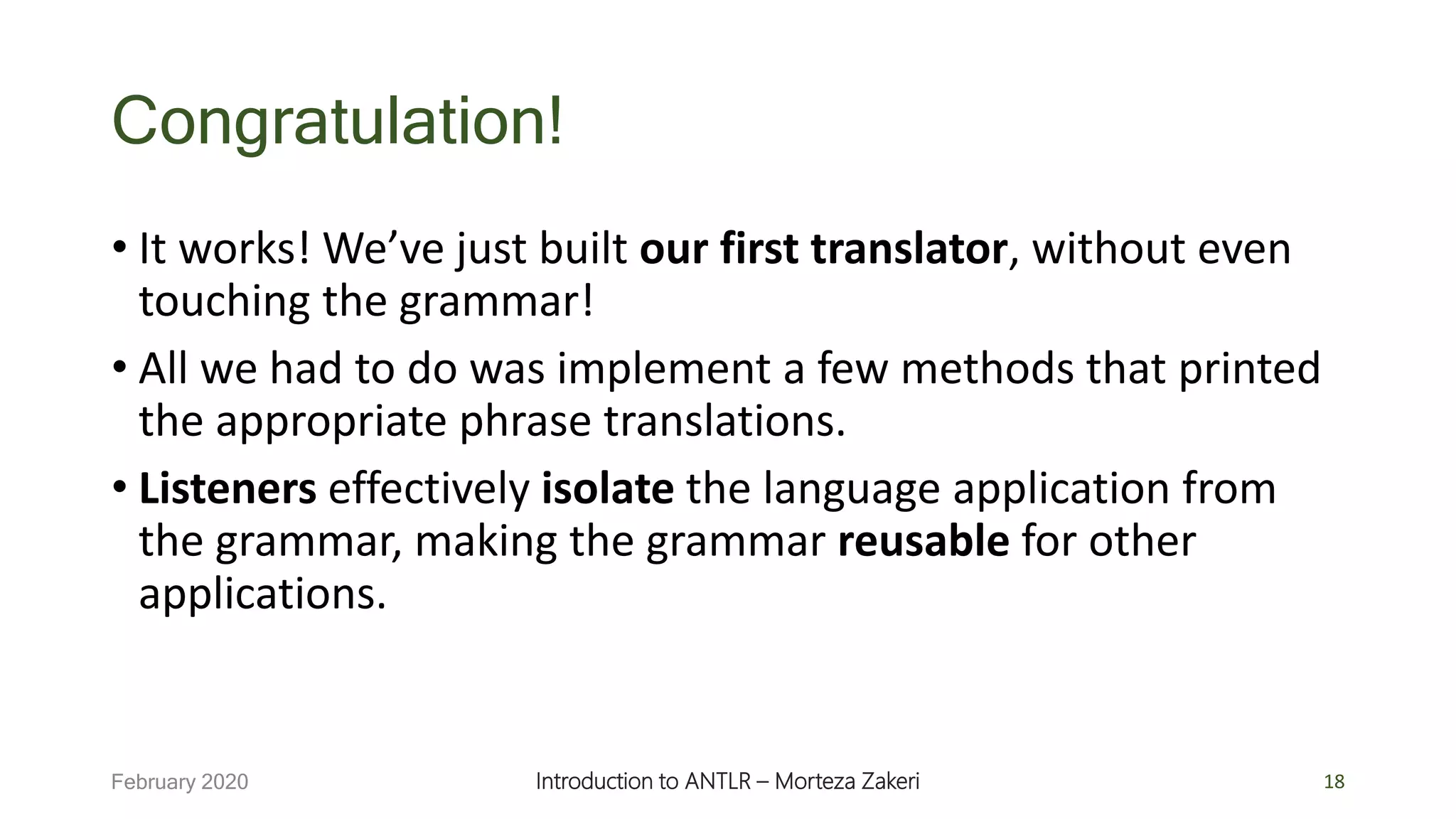 Antlr part2 getting_started_in_java | PPTX