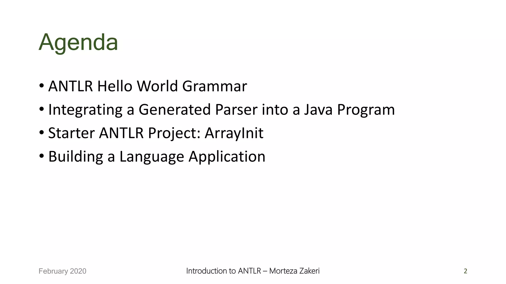 Antlr part2 getting_started_in_java | PPTX