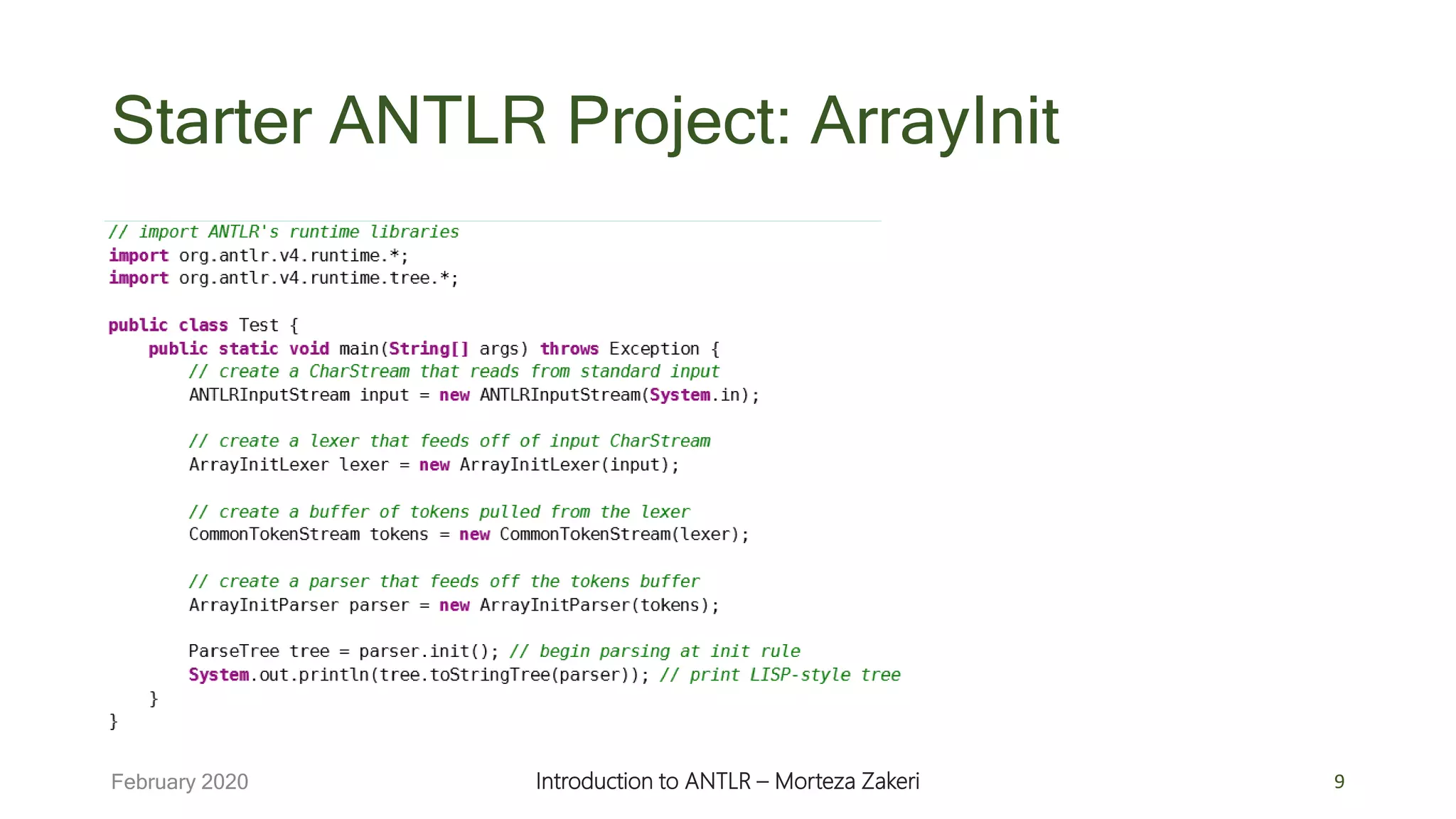 Antlr part2 getting_started_in_java | PPTX
