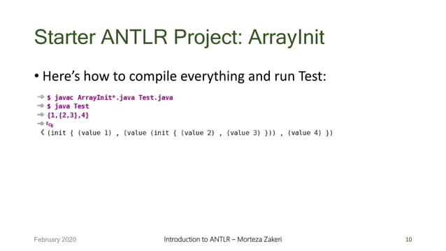Antlr part2 getting_started_in_java | PPTX