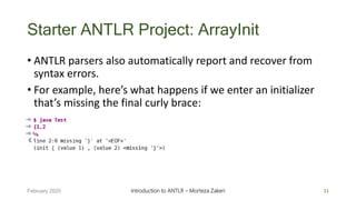 Antlr part2 getting_started_in_java | PPTX