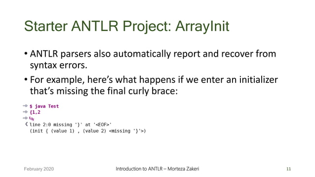 Antlr part2 getting_started_in_java | PPTX